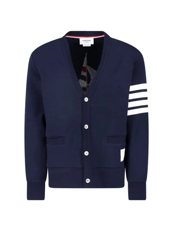Thom Browne Cardigan "4-bar Boat - Blue