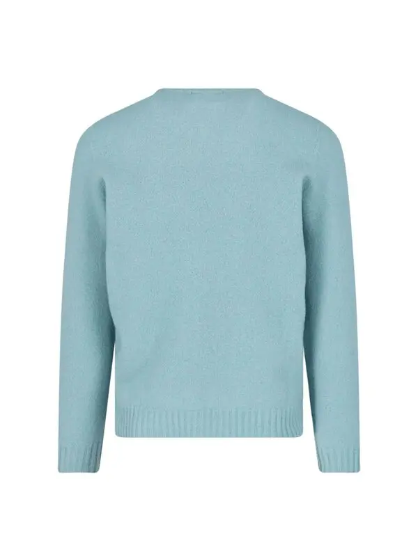 DRUMOHR Lambswool Crew Neck Sweater - Light Blue