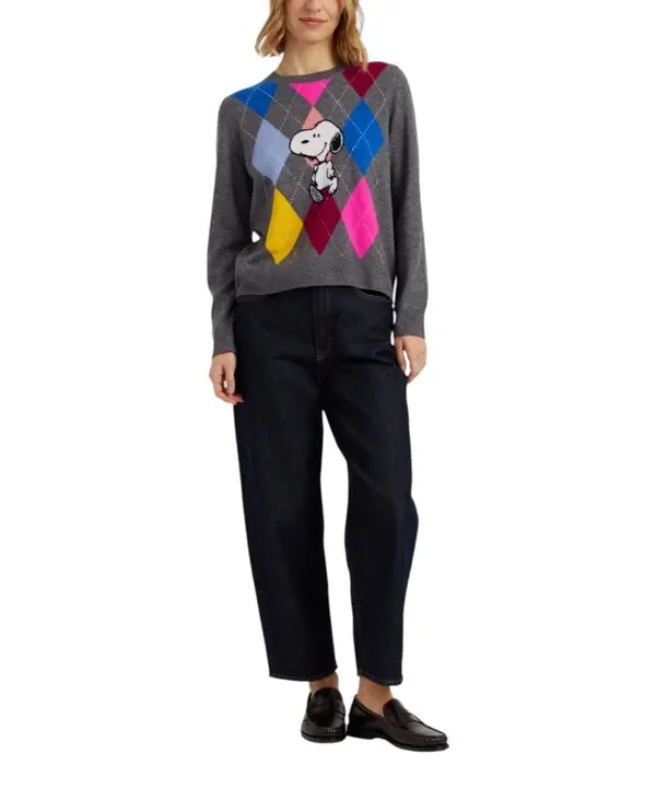 Chinti & Parker Wool-cashmere Snoopy Argyle Sweater