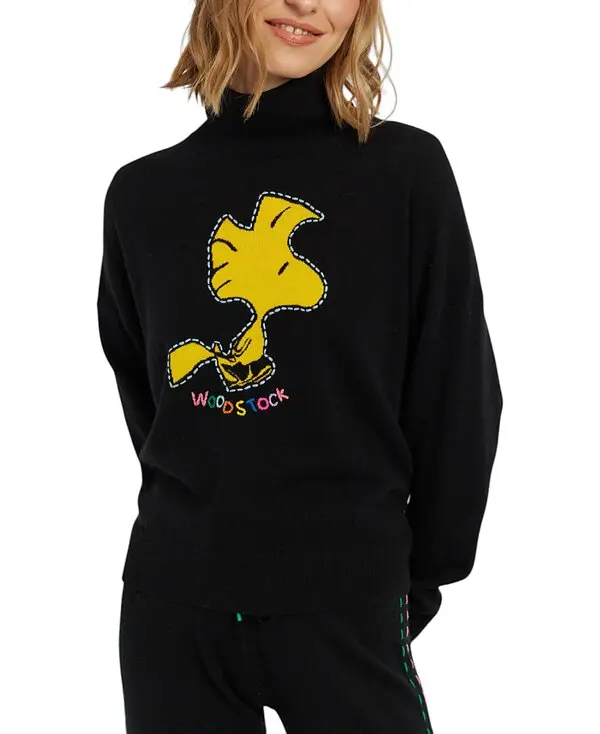 Chinti & Parker Wool-cashmere Woodstock Roll Neck Sweater - Black