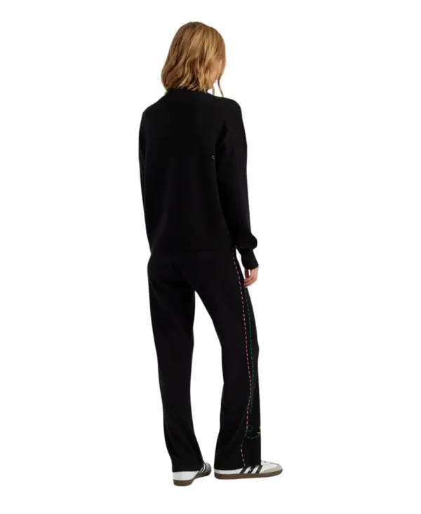 Chinti & Parker Wool-cashmere Woodstock Roll Neck Sweater - Black