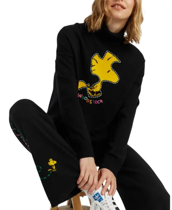 Chinti & Parker Wool-cashmere Woodstock Roll Neck Sweater - Black
