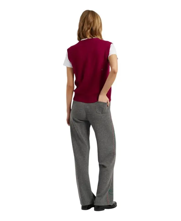 Chinti & Parker Wool-cashmere Snoopy Tank - Cherry