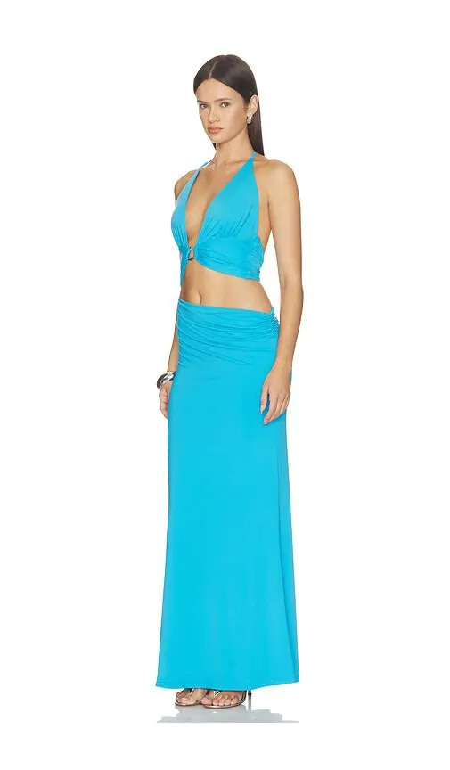 RUNAWAY THE LABEL Lumia Halter Cutout Maxi Dress