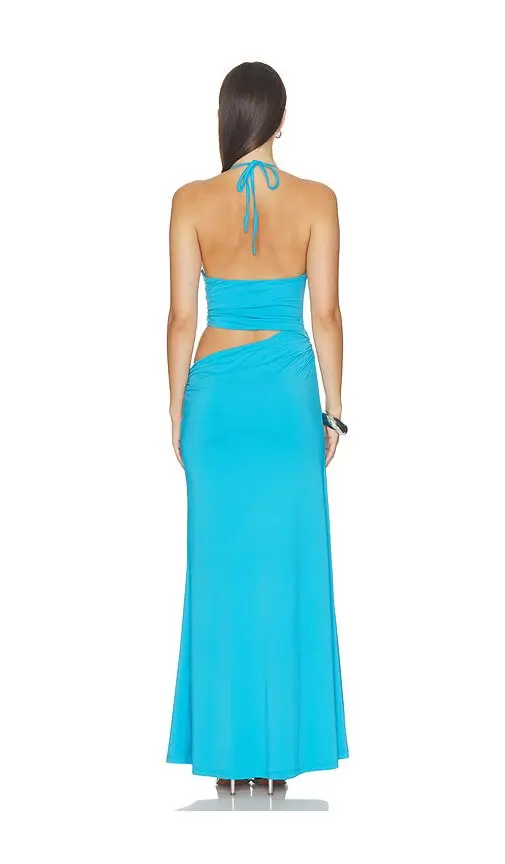 RUNAWAY THE LABEL Lumia Halter Cutout Maxi Dress
