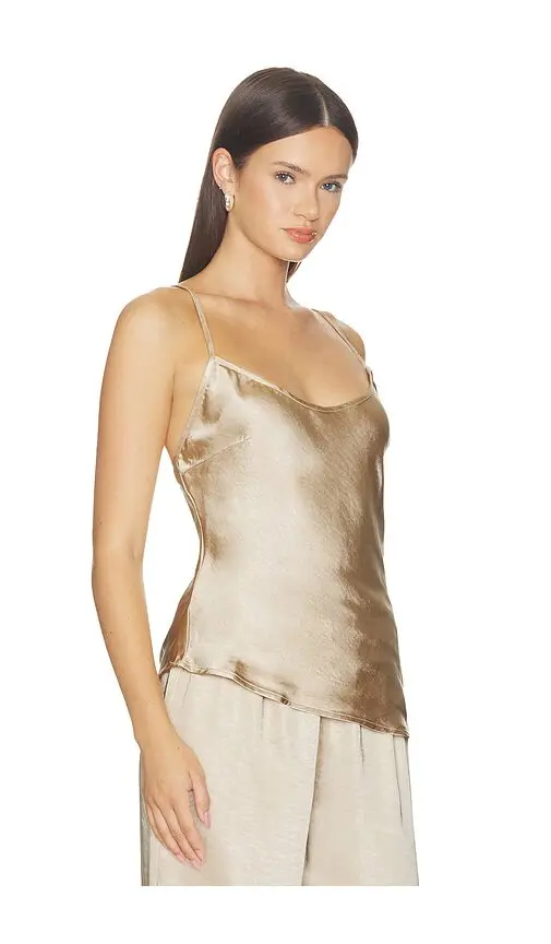 SNDYS. Molly Metallic Top - Bronze