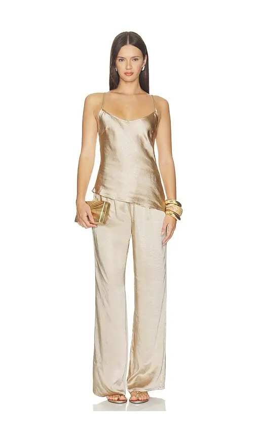 SNDYS. Molly Metallic Top - Bronze