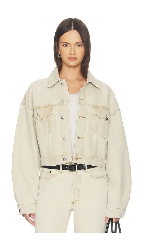 AGOLDE Palmer Cropped Denim Jacket - Arena