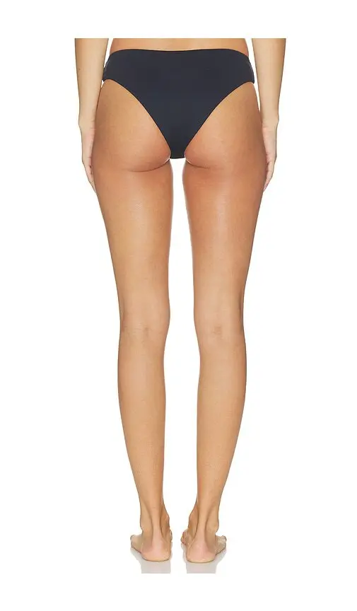POST SWIM Rose Classic Bikini Bottom In Black
