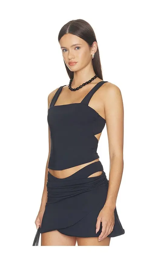 POST SWIM Lynn Tankini Top In Black