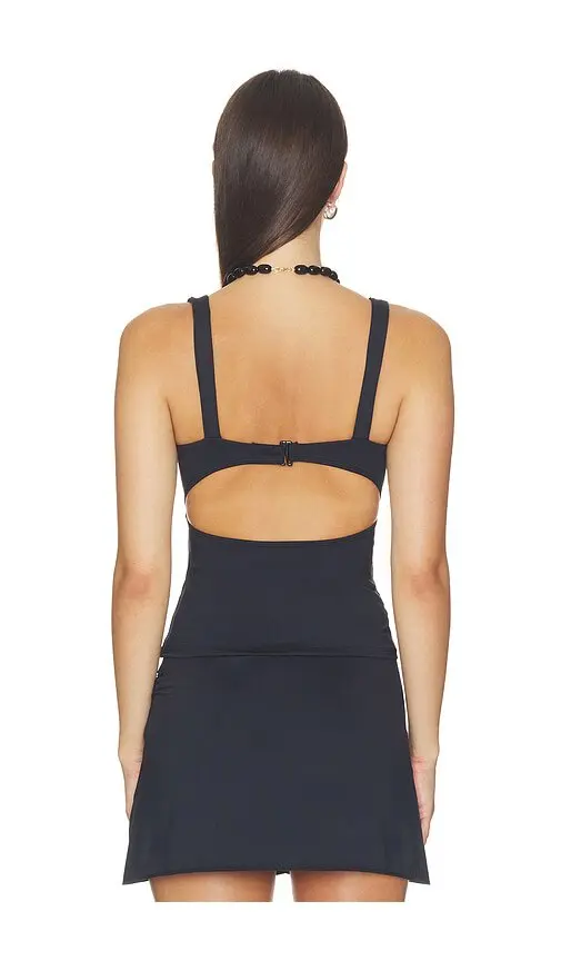 POST SWIM Lynn Tankini Top In Black