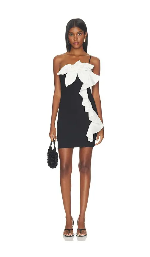 PatBO Taffeta Tarsila Mini Dress - Black
