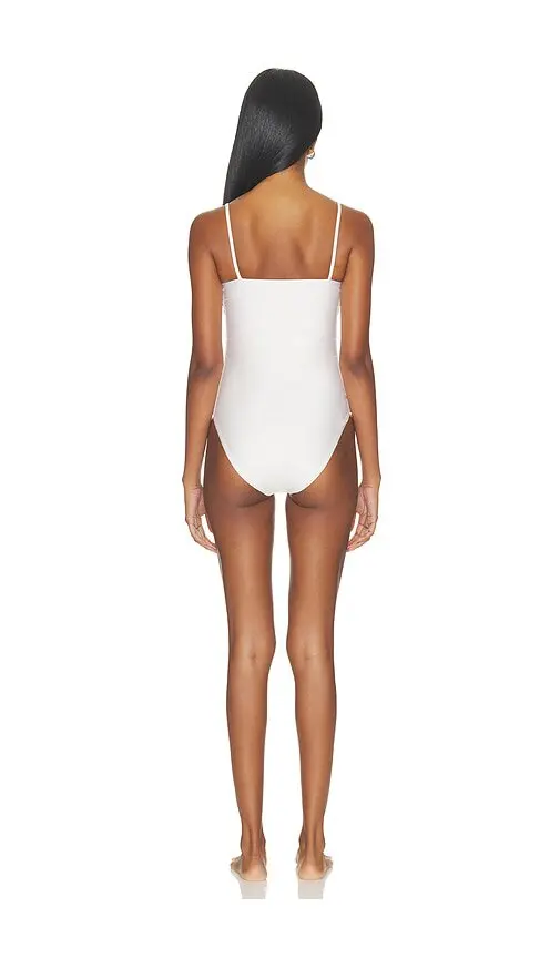 Agua Bendita Embroidered Floral One-piece Swimsuit