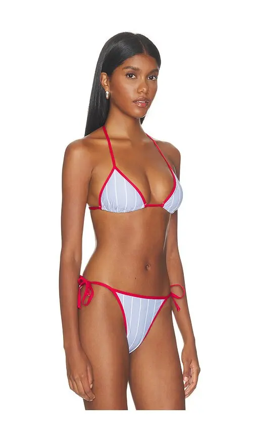 WeWoreWhat Triangle Bikini Top In Blue