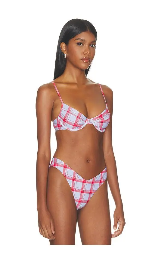 WeWoreWhat Full Coverage Underwire Bikini Top In Blue