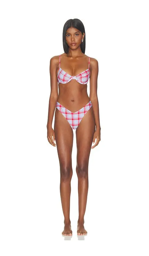 WeWoreWhat Full Coverage Underwire Bikini Top In Blue