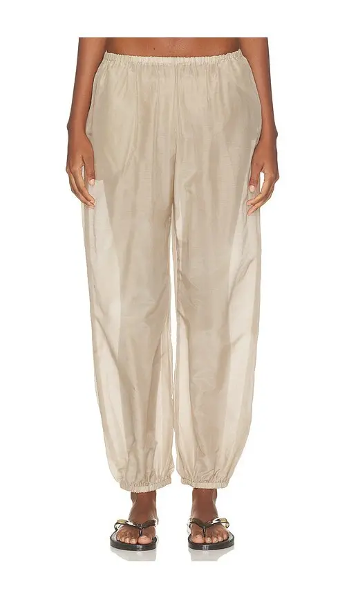 Donni. Silk Cotton Sheer Balloon Pant