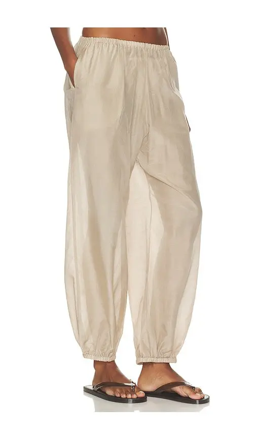 Donni. Silk Cotton Sheer Balloon Pant