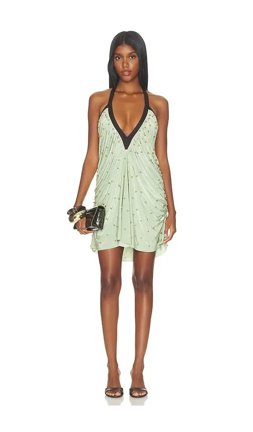 SIEDRES Embellished Halterneck Dress
