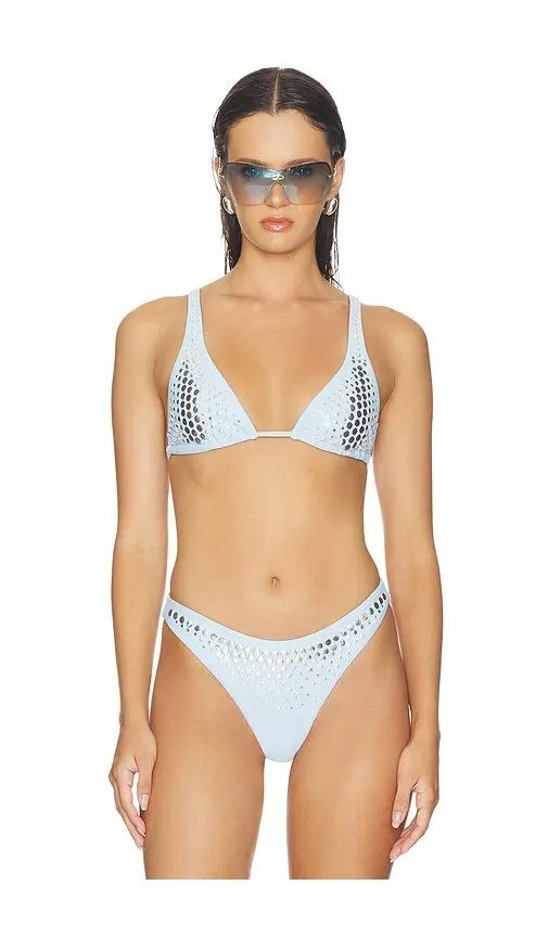 HAELO Embellished Bikini Top - Slate