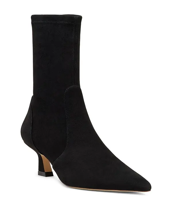 STUART WEITZMAN Vinnie Booties - Black Leather
