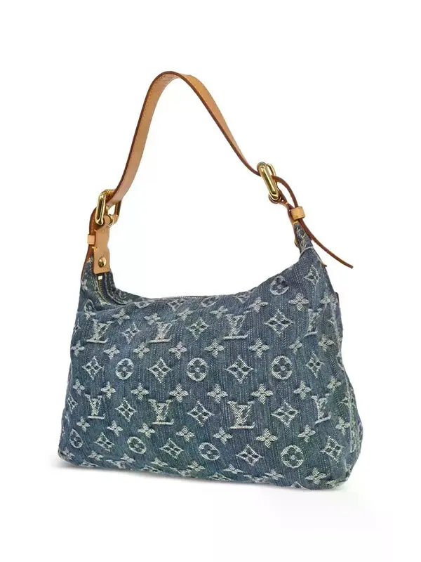 LOUIS VUITTON Monogram Denim Baggy Shoulder Bag - Blue