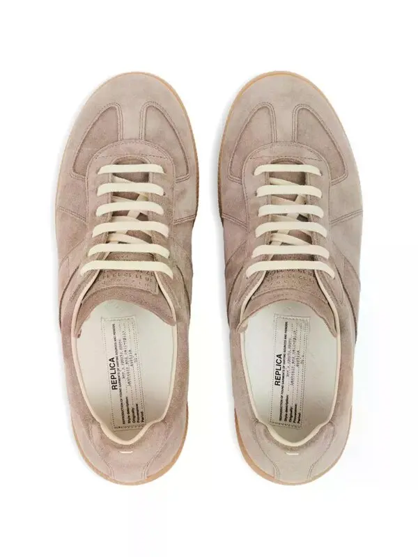 MAISON MARGIELA Replica Panelled Suede Sneakers - Brown