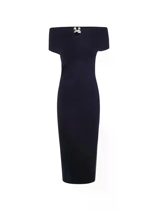 Alberta Ferretti Off-the-shoulder Midi Dress