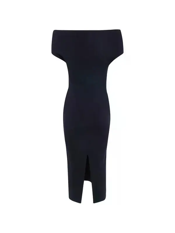 Alberta Ferretti Off-the-shoulder Midi Dress