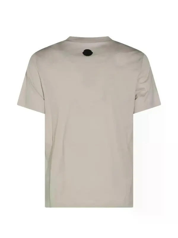 Moncler Three-dimensional Logo Cotton T-shirt - Neutrals