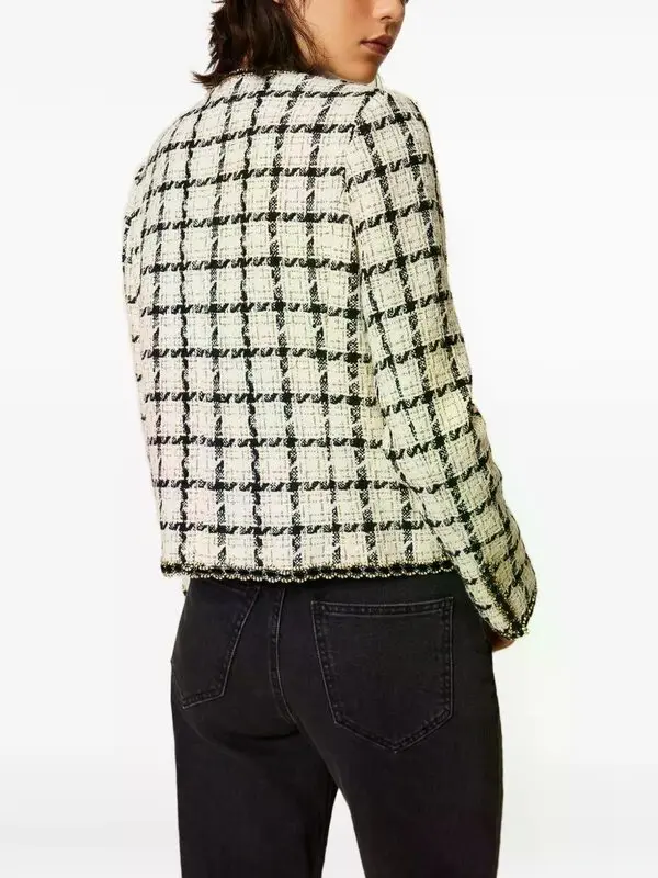 TWINSET Bouclé Check Pattern Jacket