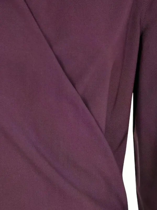 Alberta Ferretti Lace-trim Wrap Midi Dress