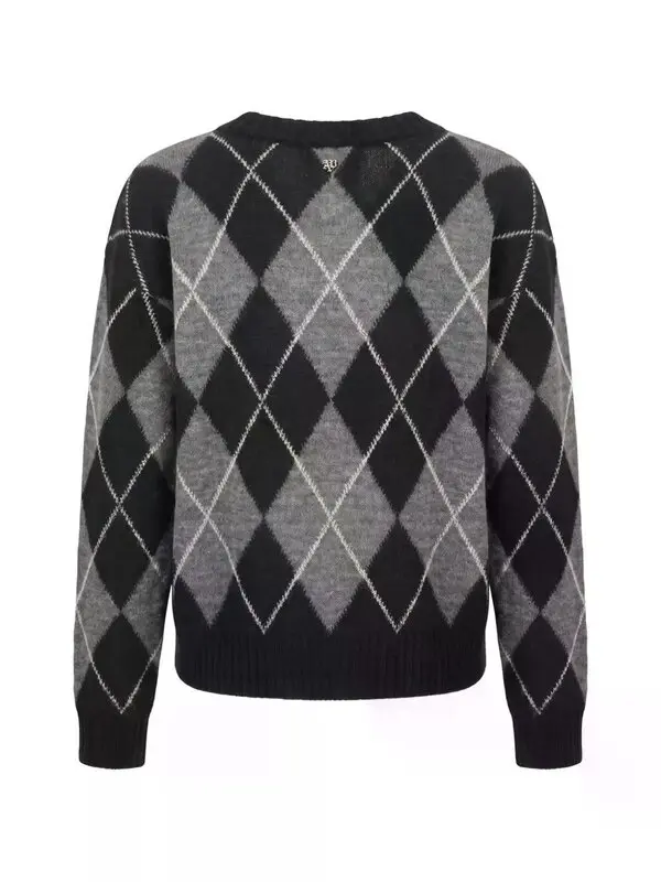 ANIYE BY Rebby Argyle Knit Sweater