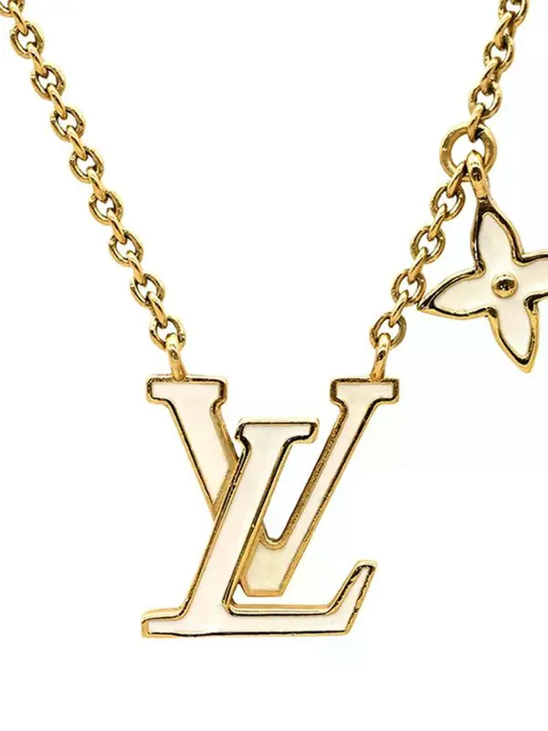 LOUIS VUITTON 2025 Plated Iconic Enamel Pendant Necklace Costume Necklace - Gold