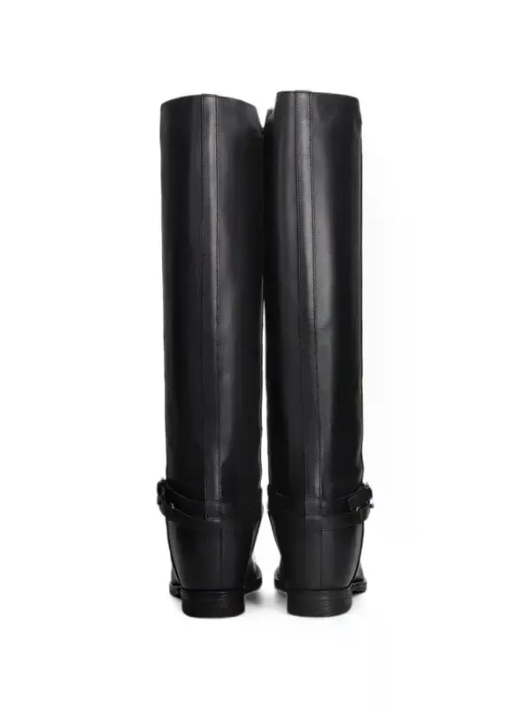VIA ROMA 15 Buckle-strap Leather Boots