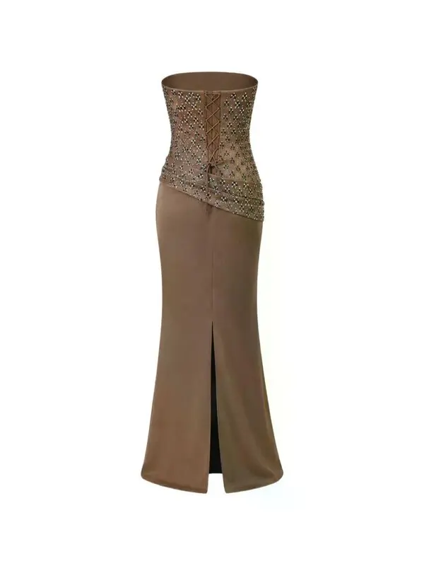 NAFSIKA SKOURTI Embellished Strapless Maxi Dress