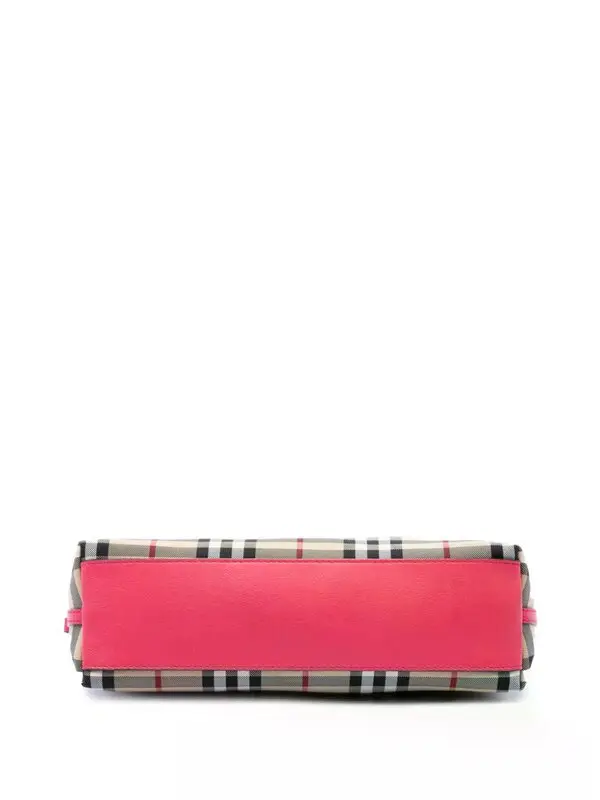 Burberry 2000-2017 Haymarket Check Canvas Leah Crossbody Bag - Pink