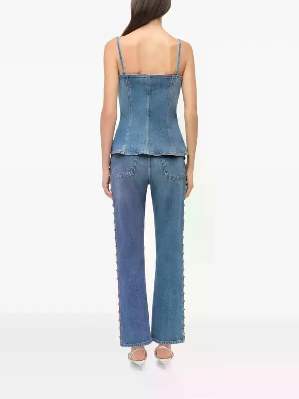 Simkhai Junie Studded Denim Top