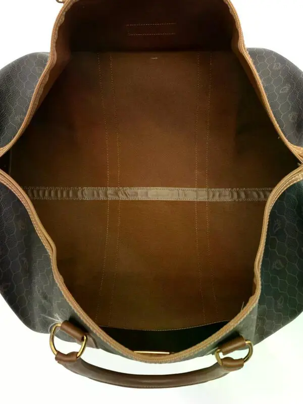 Dior 20th Century Honeycomb Coated Canvas Travel Bag - Black