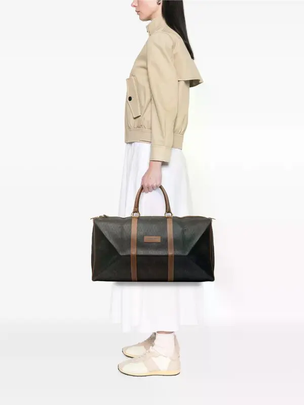 Dior 20th Century Honeycomb Coated Canvas Travel Bag - Black