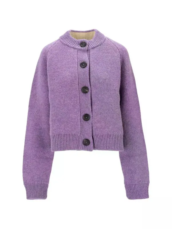 B.B. WALACE Sherman Crew-neck Button-up Cardigan