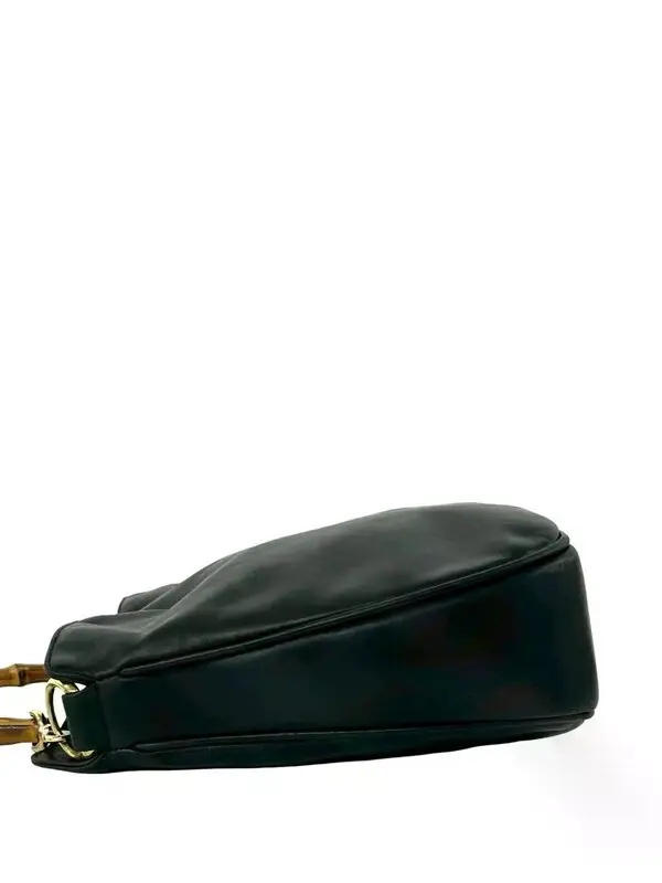Gucci 20th Century Calfskin Bamboo Satchel - Black