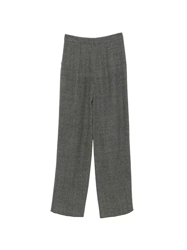 Emporio Armani Marl-effect Wide-leg Trousers