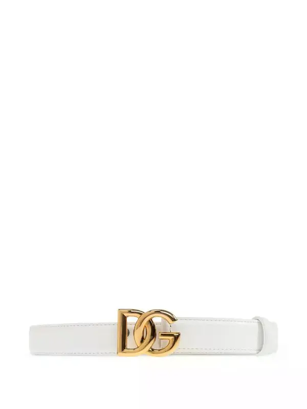 Dolce & Gabbana Calfskin Belt With Dg Logo