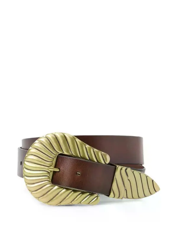 The Great. Engraved-buckle Calf Leather Belt