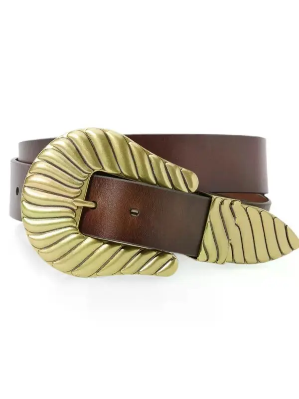 The Great. Engraved-buckle Calf Leather Belt