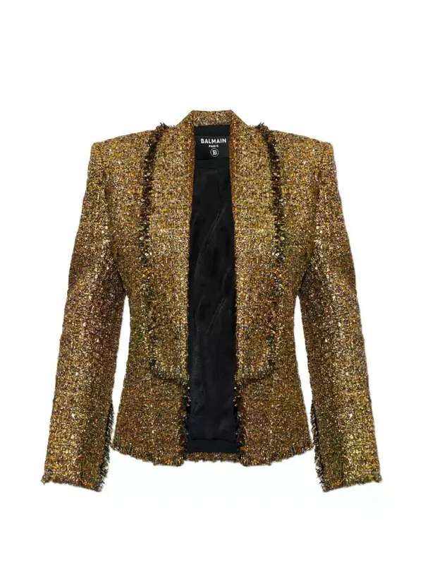 Balmain Sequin-embellished Tweed Blazer
