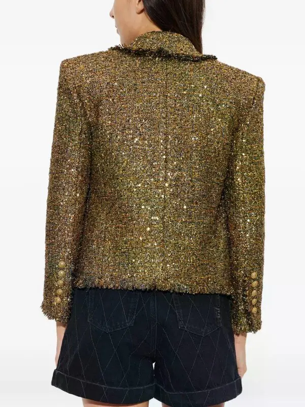 Balmain Sequin-embellished Tweed Blazer