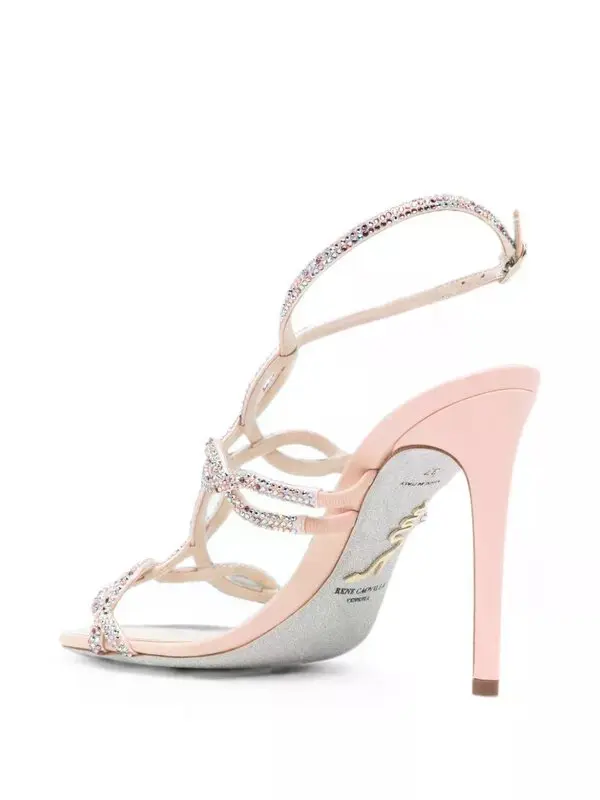 Rene Caovilla 105mm Braid Crystal-embellished Sandals