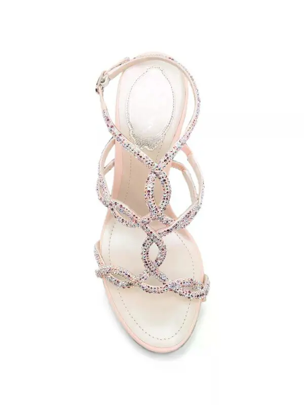 Rene Caovilla 105mm Braid Crystal-embellished Sandals